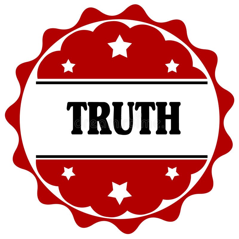 Red label with TRUTH text. stock illustration. Illustration of symbol ...