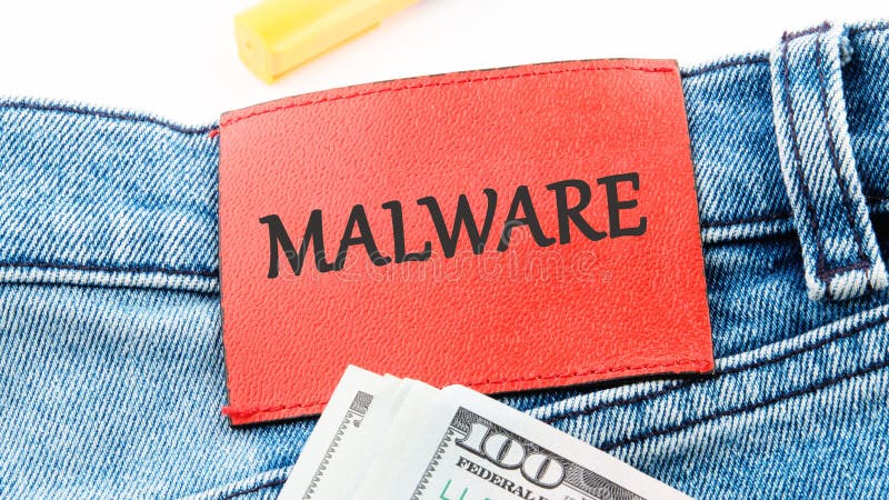A Red Label with the Word Malware Prominently Displayed is Shown on a ...