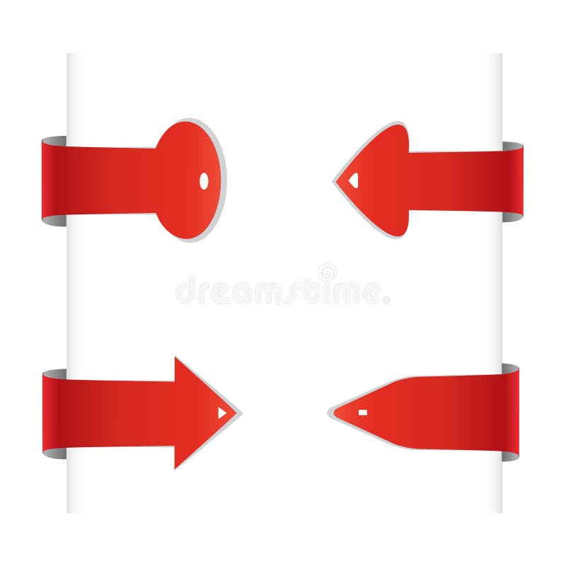 Red labels, arrows stock vector. Illustration of price - 23615488