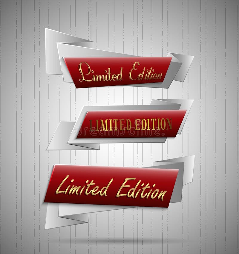 Red labels limited edition stock vector. Illustration of assurance ...