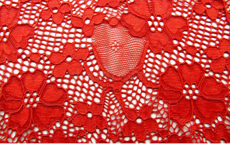 Red Lace with Flowers Texture Stock Photo - Image of patterns, crochet ...