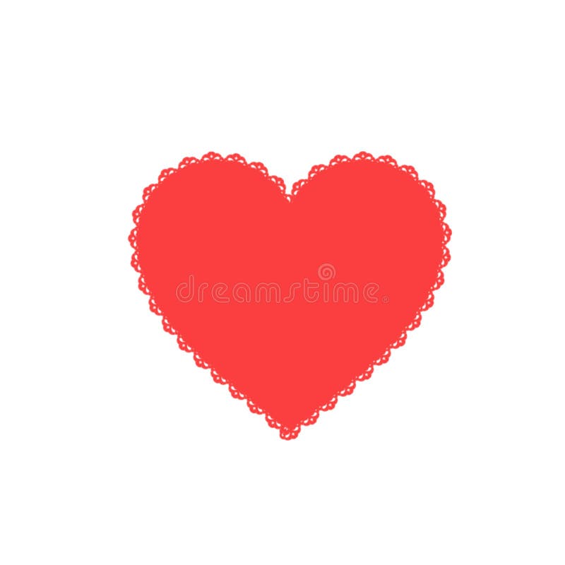 Red Lace Heart on White Background for Your Cards and Designs Stock ...