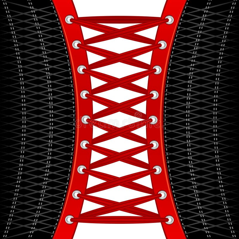 Red lacing stock vector. Illustration of corsage, abstract - 41964565