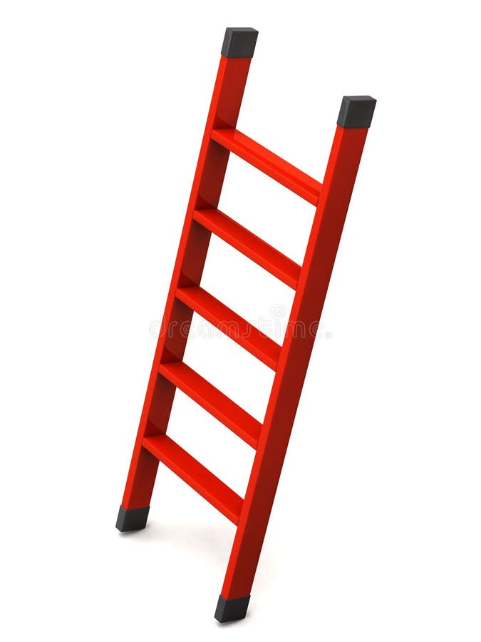 Red ladder stock illustration. Illustration of icon, construction ...