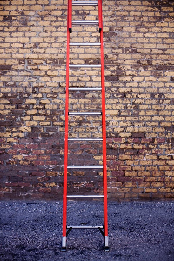 Red Ladder stock photo. Image of building, construction - 6370304