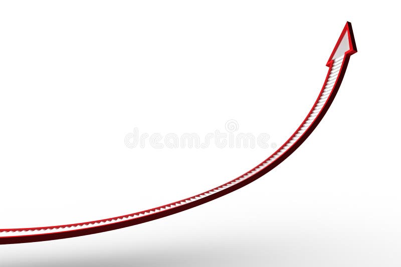 Red ladder arrow graphic stock illustration. Illustration of pointing ...