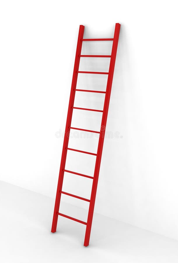 Red ladder of success stock illustration. Illustration of effort - 8678406