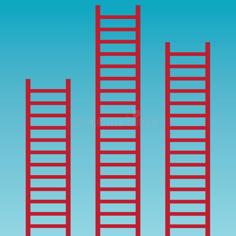 Red Ladder Icon, Competition Concept Stock Vector - Illustration of ...