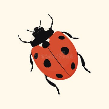 Red Ladybug Icon on a White Background. Vector Illustration Stock ...
