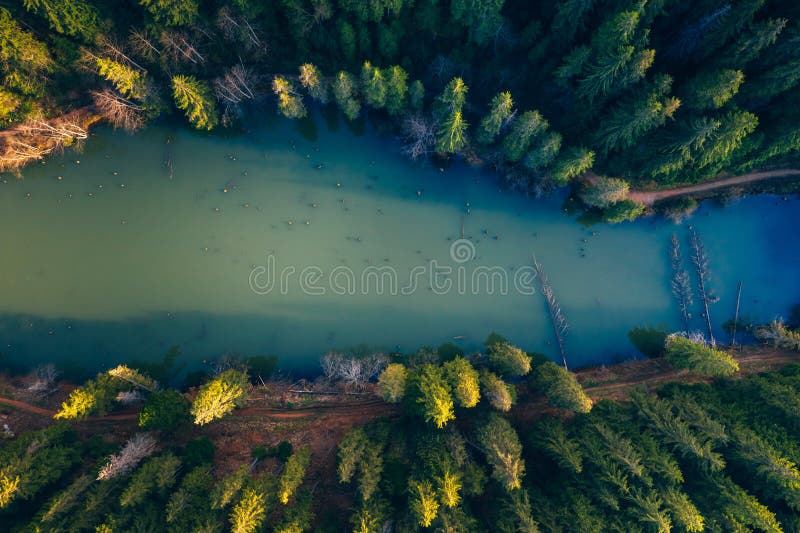 Red lake stock image. Image of europe, green, gorge - 157718405