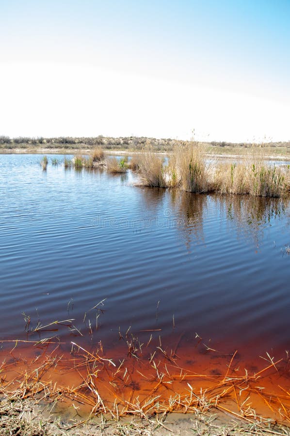 Red lake stock image. Image of landscape, nature, outdoor - 122170425