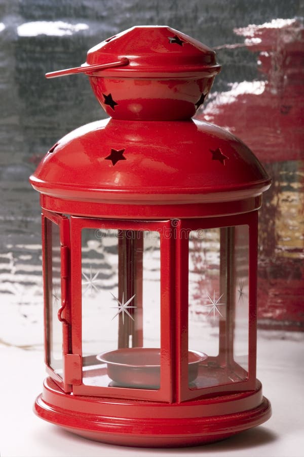 Red lamp stock image. Image of metallic, glass, star, candle - 347211