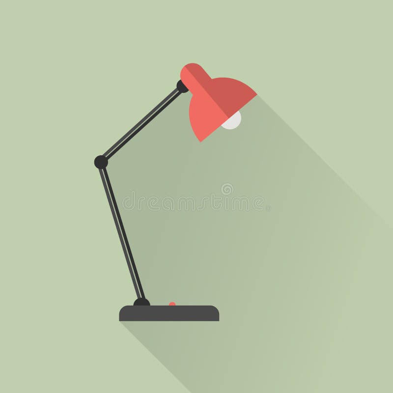 Red lamp flat icon stock illustration. Illustration of flat - 71564361