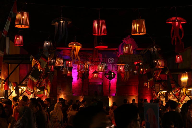 Red Lampion editorial stock image. Image of light, decoration - 114704299