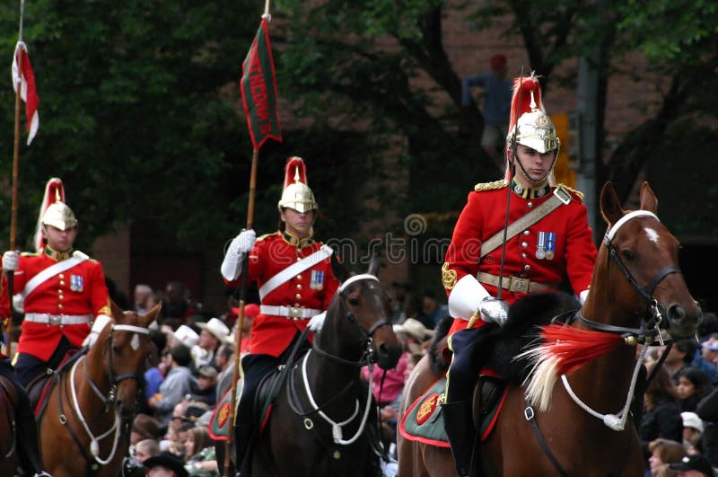 Red Lancers Riding in Parade Editorial Photo - Image of riding, calgary ...