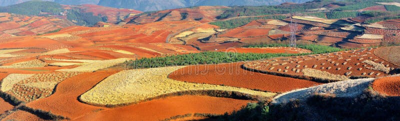Red Land stock photo. Image of landscape, valley, planted - 12090918