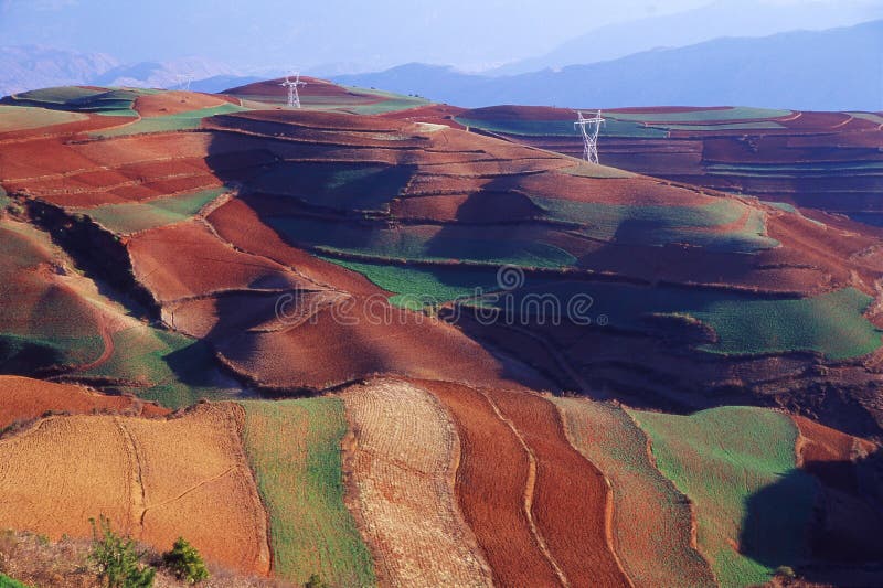 Red Land stock photo. Image of plateau, green, nature - 26967182