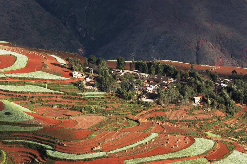 Red land stock image. Image of blue, land, crops, asia - 8458679
