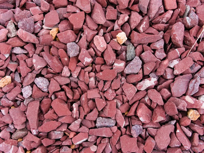 Red Landscaping Rock Outside Stock Photo - Image of overhead, evenly ...