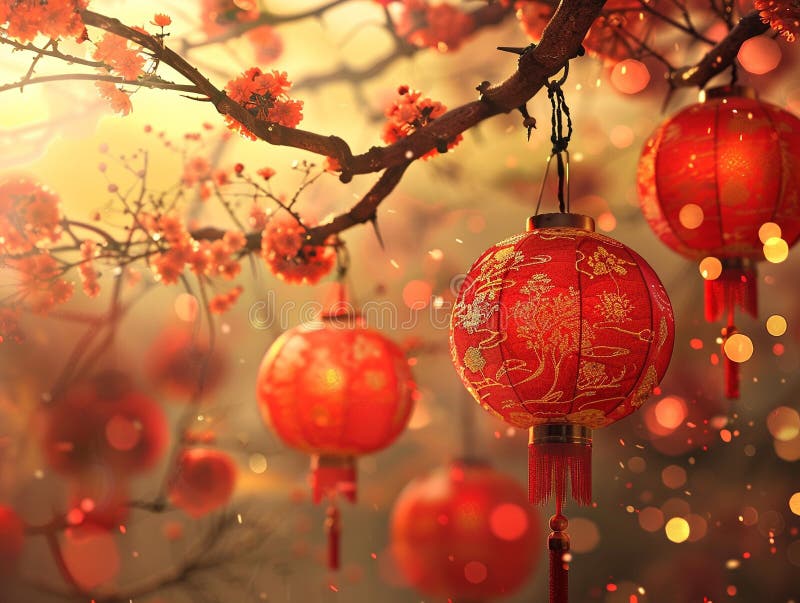 Spring Lanterns stock photo. Image of brightness, serene - 327315490