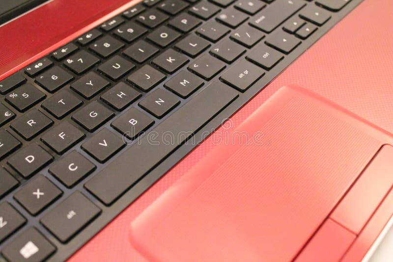 Red Laptop keypad stock image. Image of keyboard, foreground - 55746831