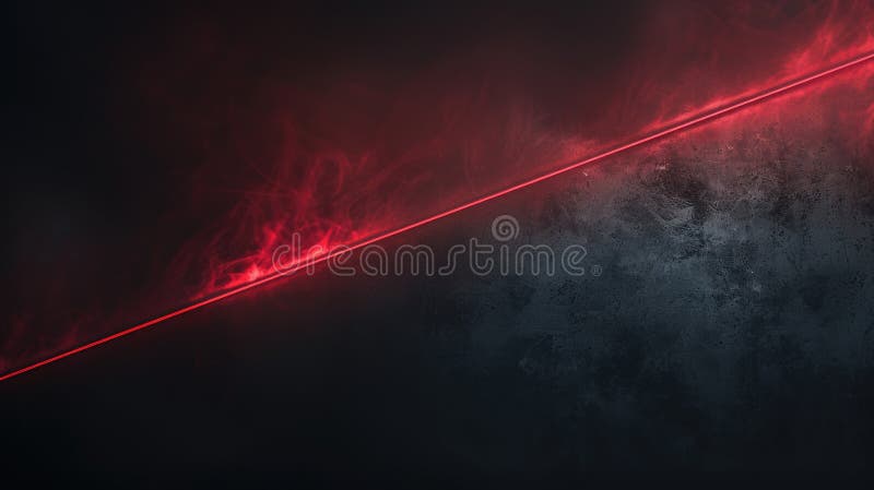 A Red Laser Beam Cutting through a Dark, Smoky Atmosphere. AIG51A Stock ...