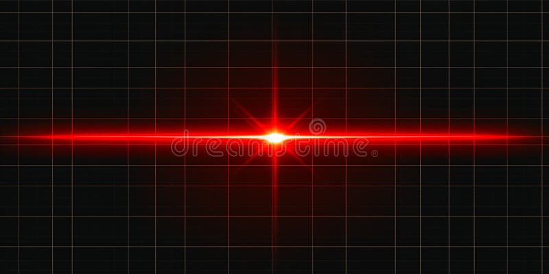 Red Laser Beam Light Effect on Grid Background Digital Graphic Design ...