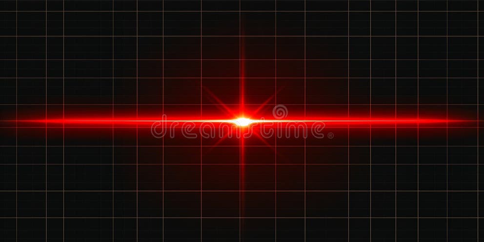Red Laser Beam Light Effect on Grid Background Digital Graphic Design ...