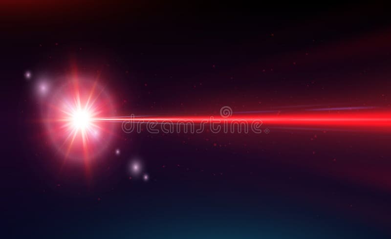 Red Laser Beam. Vector Illustration Stock Vector - Illustration of ...