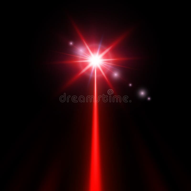 Red Laser Beam. Vector Illustration Stock Vector - Illustration of ...