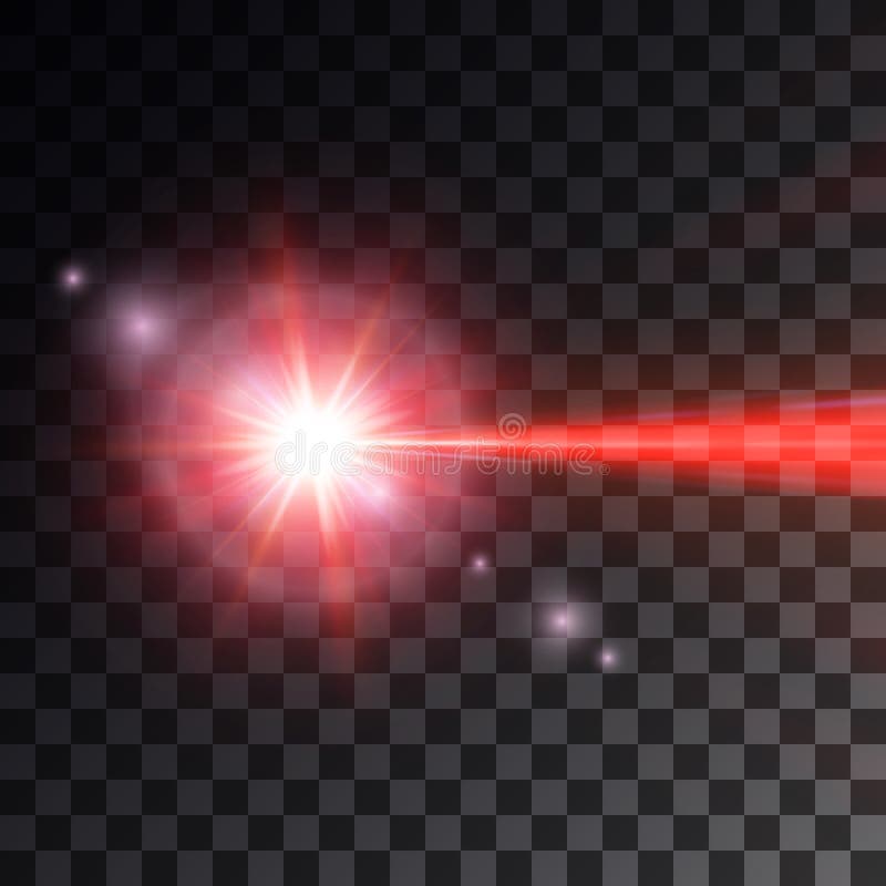 Red Laser Beam. Vector Illustration Stock Vector - Illustration of ...