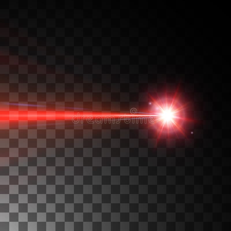 Red Laser Beam. Vector Illustration Stock Vector - Illustration of ...