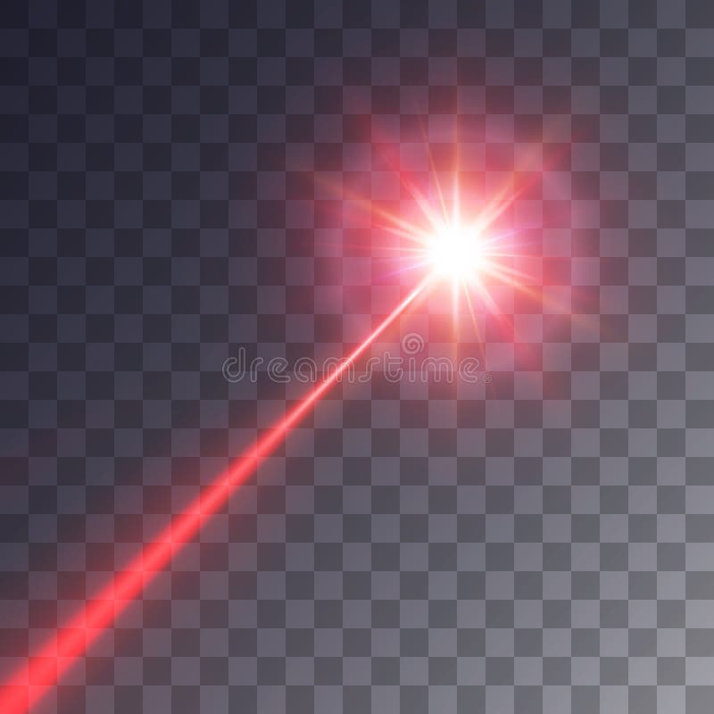 Red Laser Beam. Vector Illustration Stock Vector - Illustration of ...