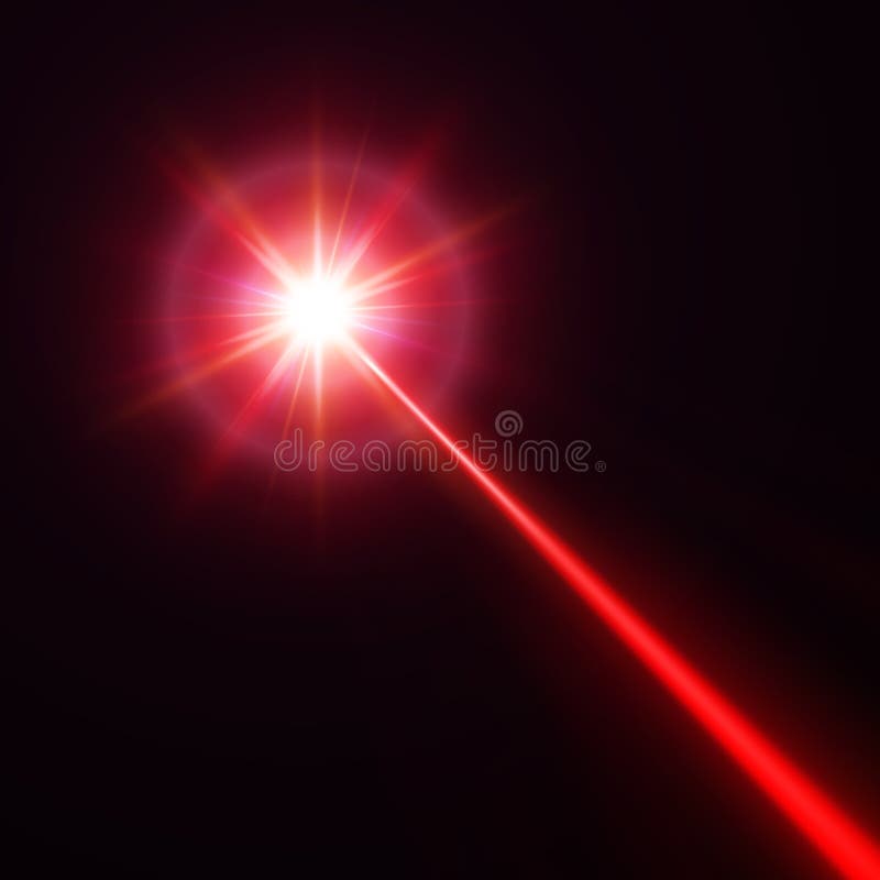 Red Laser Beam. Vector Illustration Stock Vector - Illustration of ...