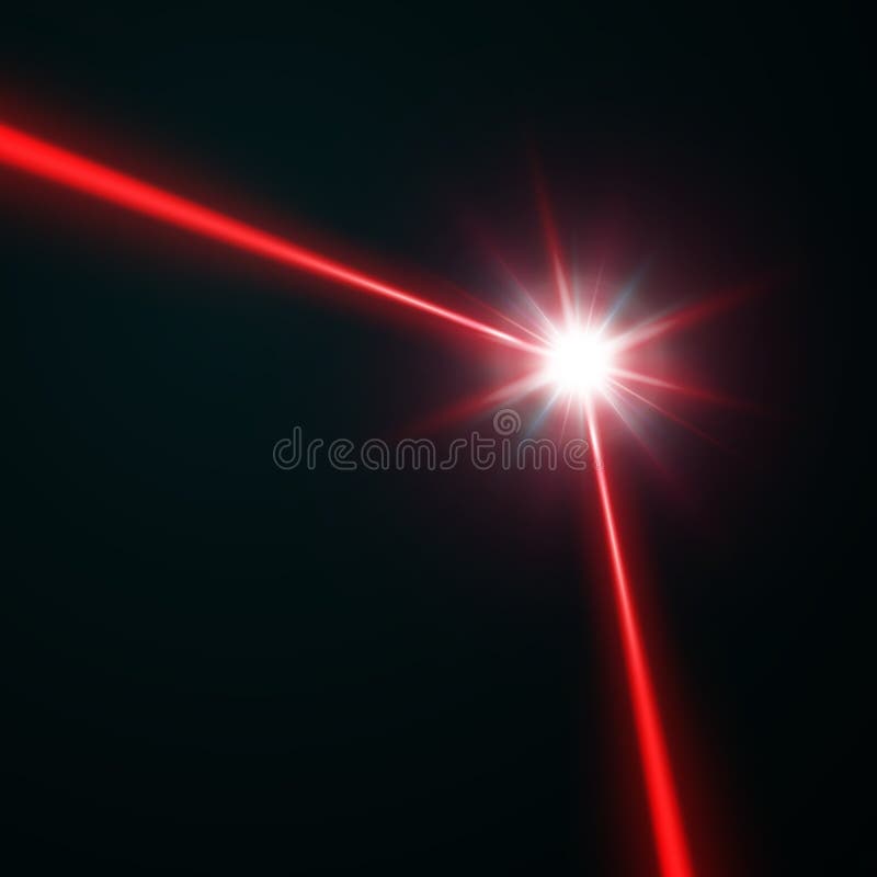 Red Laser Beam. Vector Illustration Stock Vector - Illustration of ...