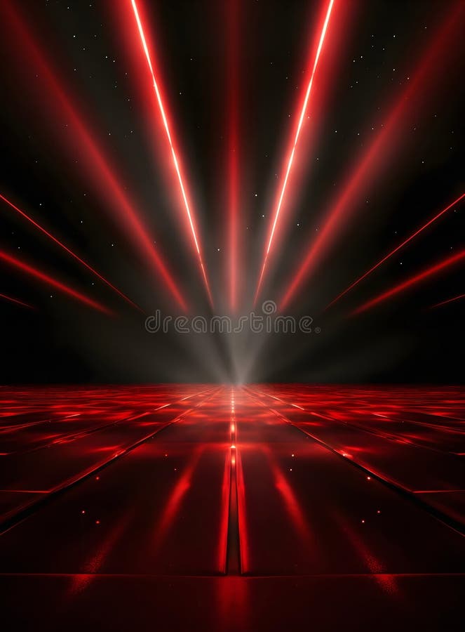 Red Laser Beams Abstract Background Stock Illustration - Illustration ...