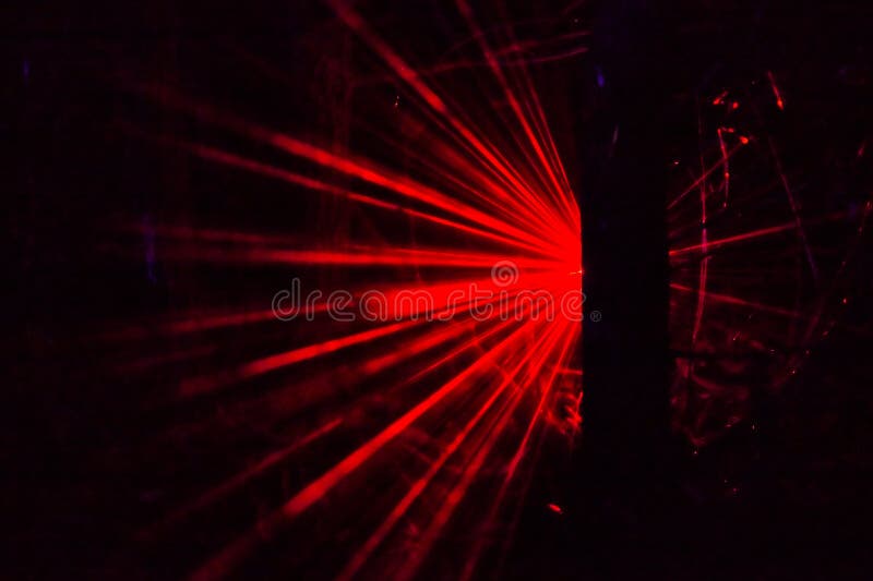 Red Laser Beams in Dark Background Stock Photo - Image of desktop ...