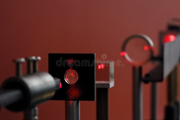 Red laser in laboratory stock photo. Image of laboratory - 3648474