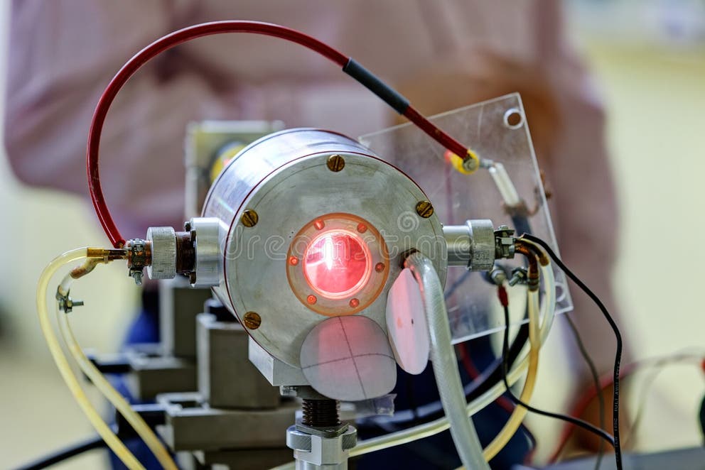 Red laser in laboratory stock photo. Image of college - 55575072