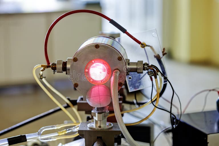 Red laser in laboratory stock photo. Image of applied - 55575864