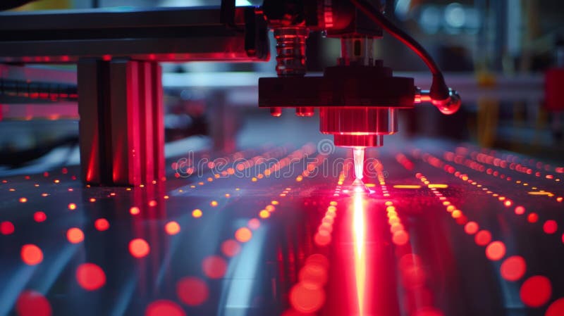 Red Laser on Optical Table in Physics Laboratory Stock Image - Image of ...