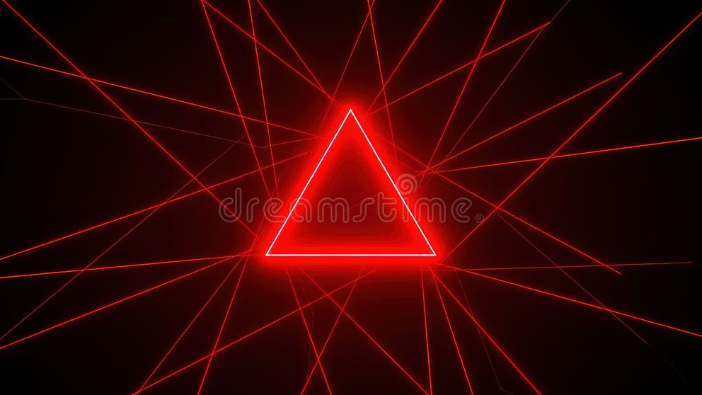 Red Laser Triangle stock illustration. Illustration of lines - 370556145