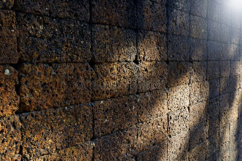 Red Laterite Brick Stone with Shadow. Stock Photo - Image of clay ...