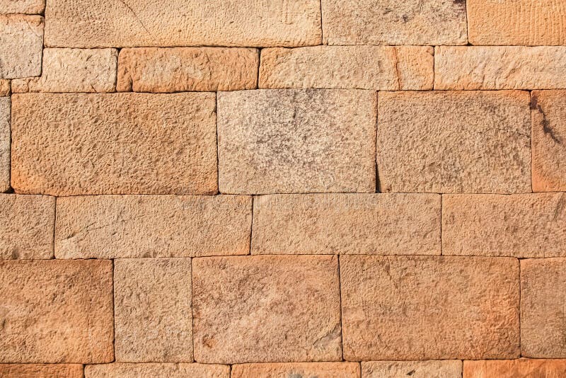 Red Laterite Stone Wall Texture Background. Stock Image - Image of ...