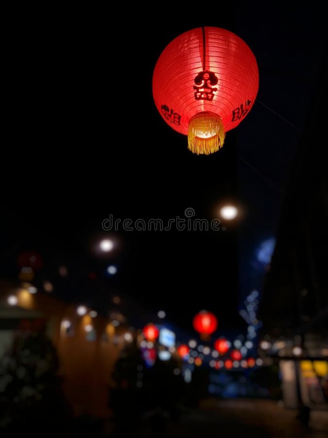 Red Latern Lights stock image. Image of evening, christmas - 212505997