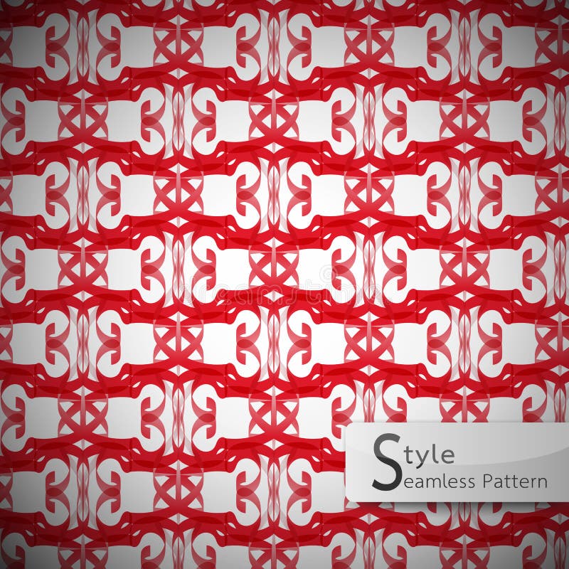 Red Lattice Vintage Geometric Seamless Pattern Vector Stock Vector ...