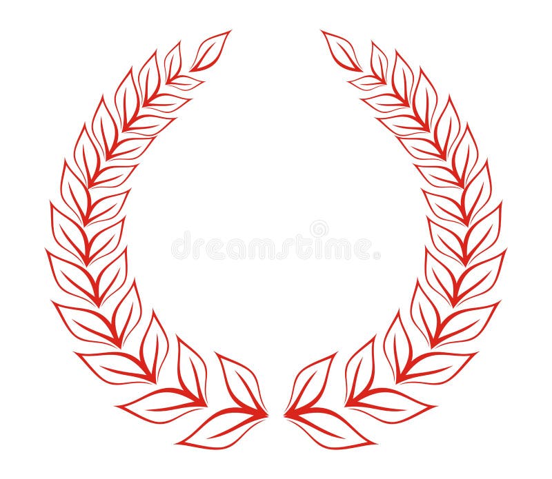 Gold ribbon and laurel stock vector. Illustration of competition - 21243633