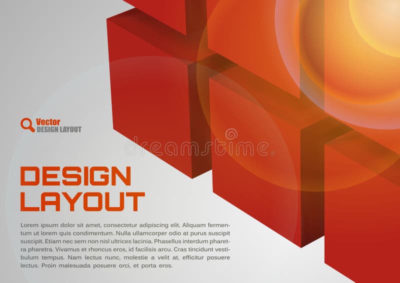 Red Layout stock vector. Illustration of squares, geometric - 44533955