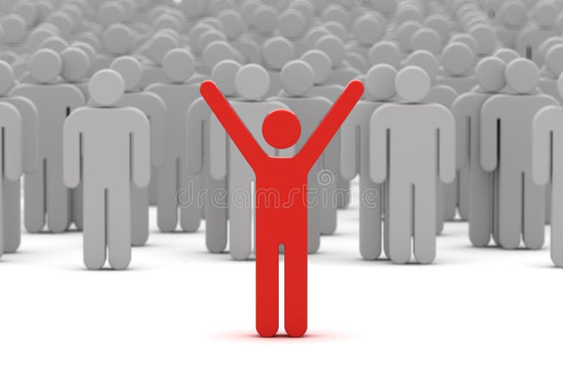 Red leader stock illustration. Illustration of individuality - 20909438