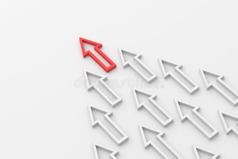 Red leader arrow stock illustration. Illustration of follow - 115695881